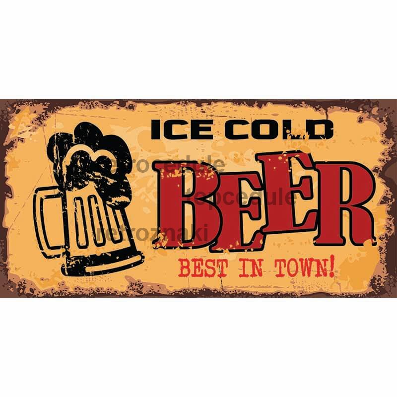 Plechová cedule Ice Cold Beer - Best In Town! - TOP plechove retro ...