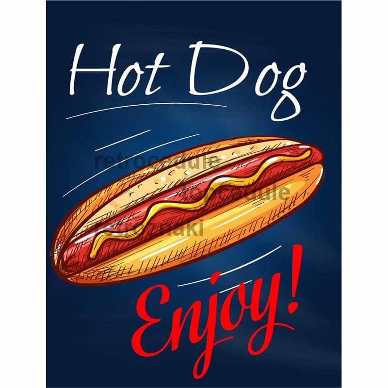 Sign Restaurant Menü 2 - Hot Dog - Retro bádogtáblák
