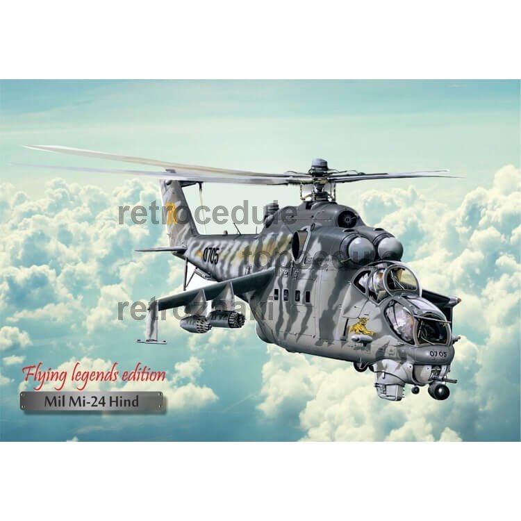 Cedule Helikoptéra Mil Mi-24 Hind - TOP plechove retro cedule