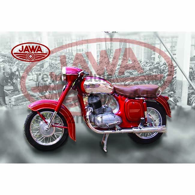 Ceduľa Jawa motorka - Retro plechové cedule