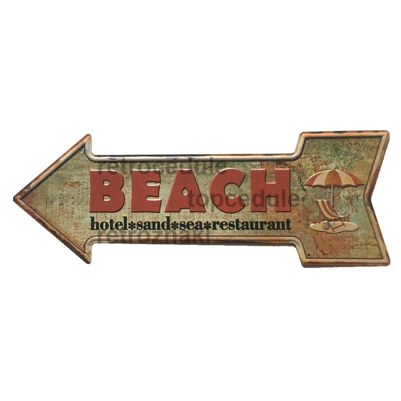 Beach jel - Retro bádogtáblák