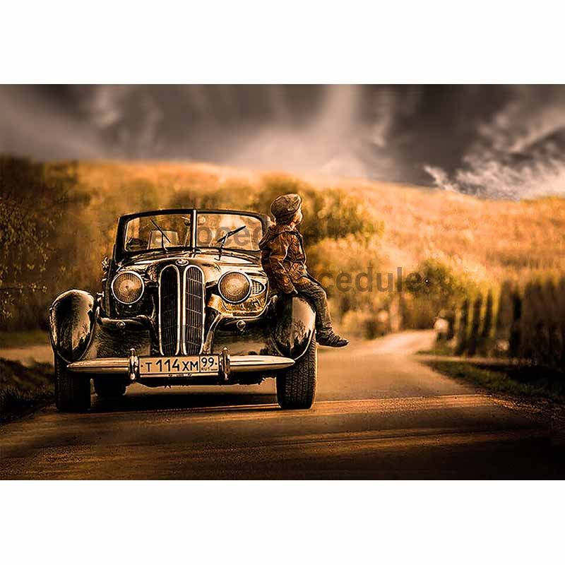 Plechová ceduľa Old car - Retro plechové cedule