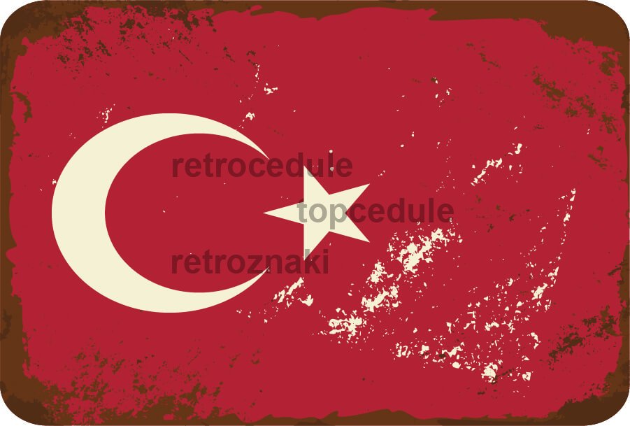 Törökország zászló jele - Retro ón jelek