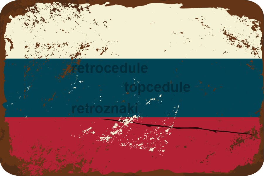 Oroszország zászló jele - Retro ón jelek
