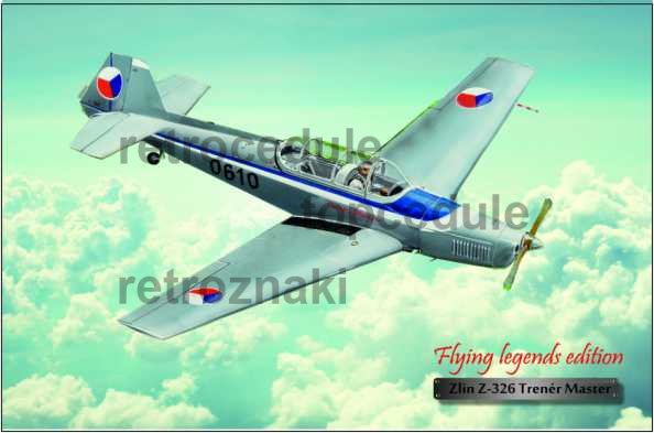 Znak Zlín Z-326 Tréner Master - retro pločevinasti znaki