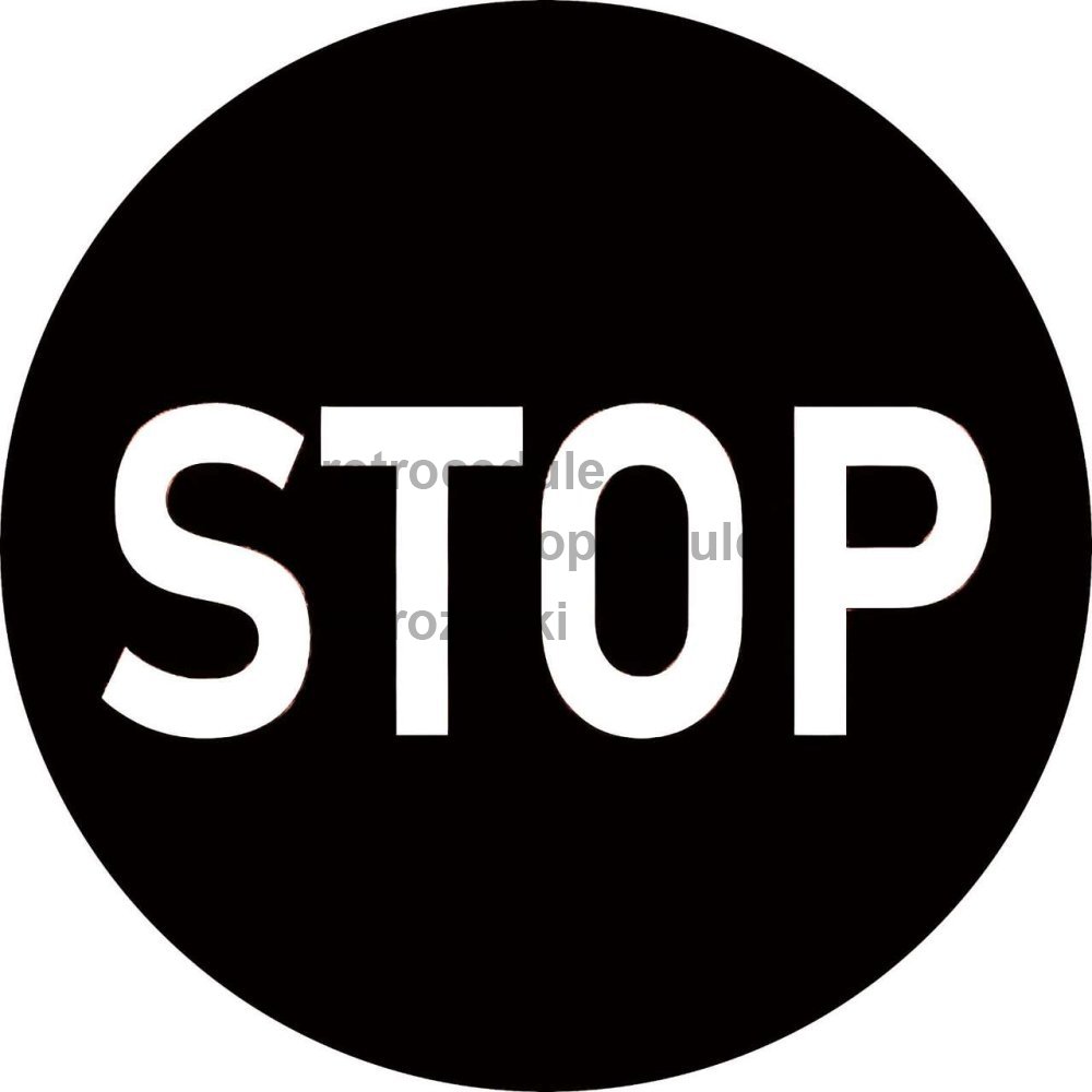 Jel Stop black - Retro bádogtáblák