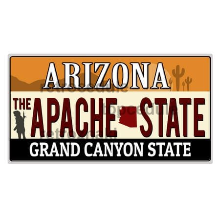 Arizona Apache State Sign - Retro bádogtáblák