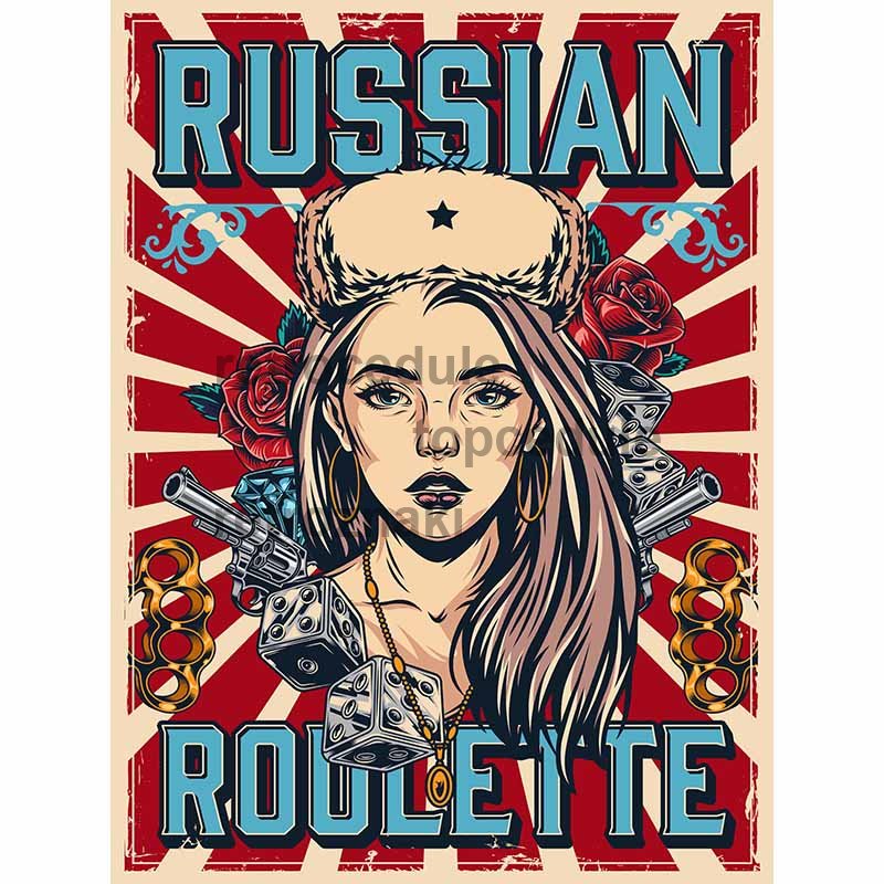 Cedule Tattoo - Russian Roulette - TOP plechove retro cedule