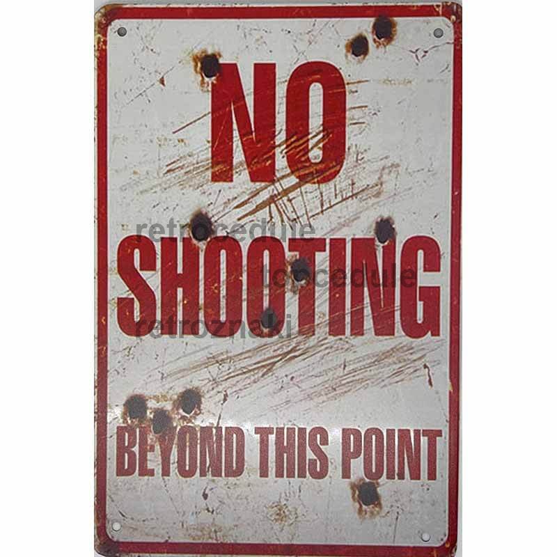 Cedule No Shooting - TOP plechove retro cedule