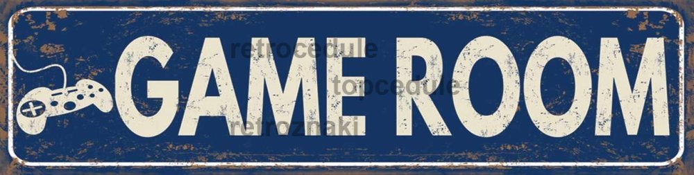 Napis Game Room - Retro napisi iz pločevine