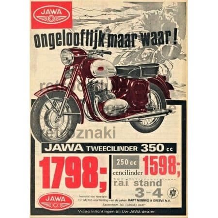 Cedule Jawa 350cc - TOP plechove retro cedule
