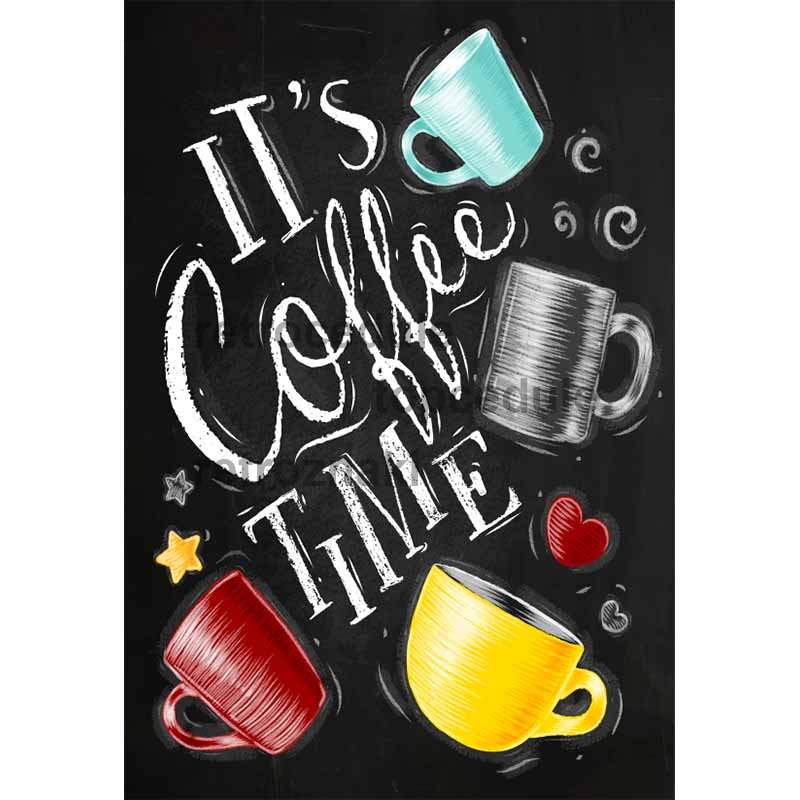 Napis Čas je za kavo 40 x 30 cm - Retro pločevinasti napisi