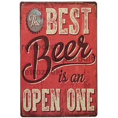 Sign Best Beer Open One 40 x 30 cm - Retro bádogtáblák